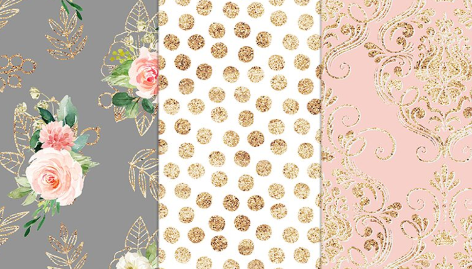 Freebie Highlight! Peach and Gold Digital Papers - LifeInscribed.com