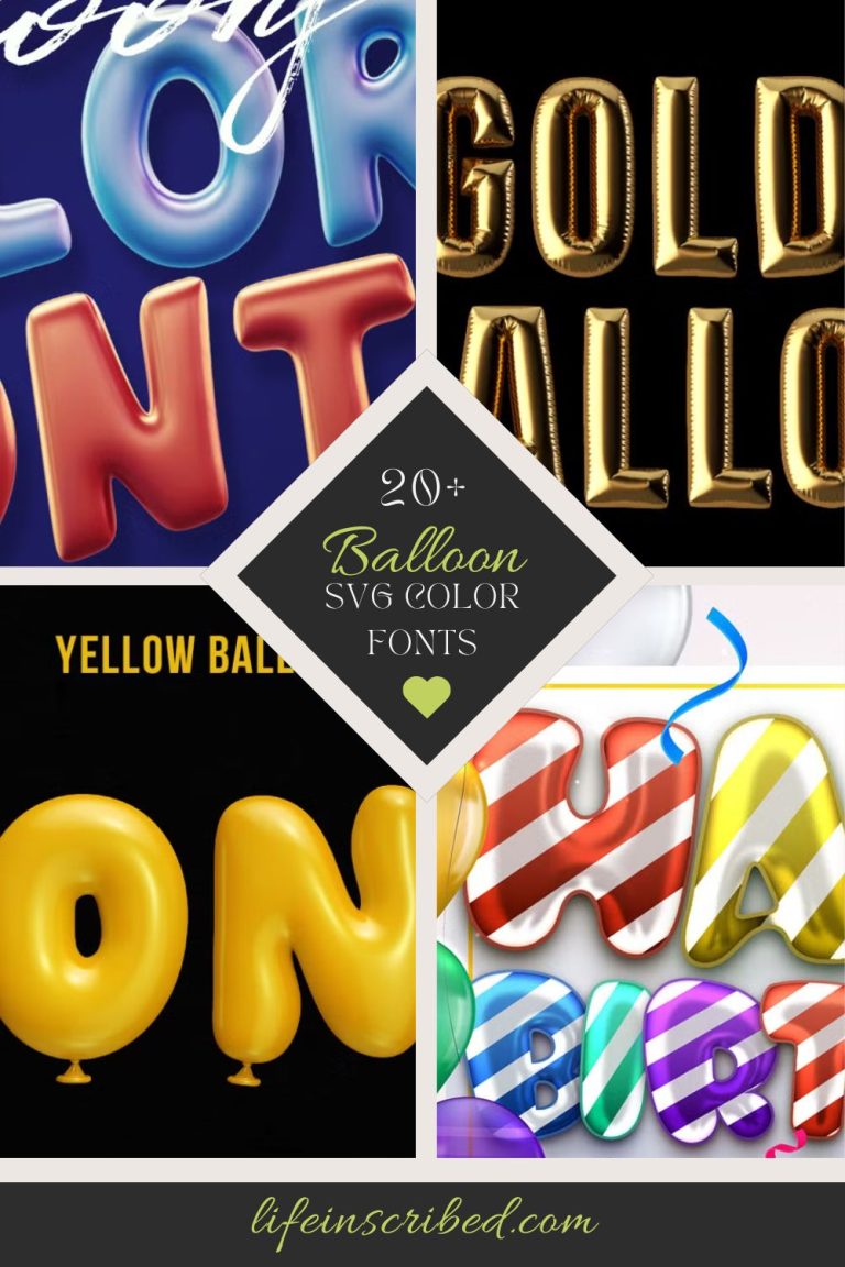 Huge Color Fonts List! 20+ Balloon SVG Fonts - LifeInscribed.com