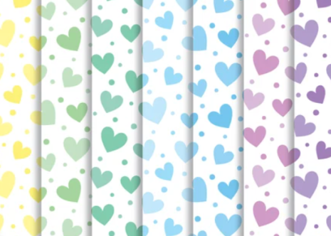 Best Little List! 10+ Pastel Heart Digital Paper - LifeInscribed.com